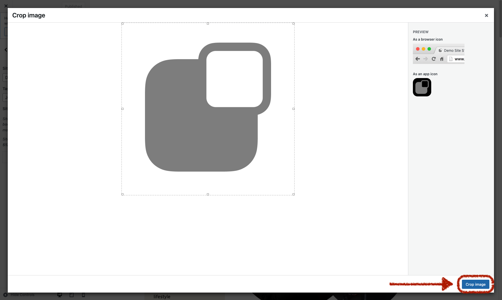 How to add a site icon - Extendify