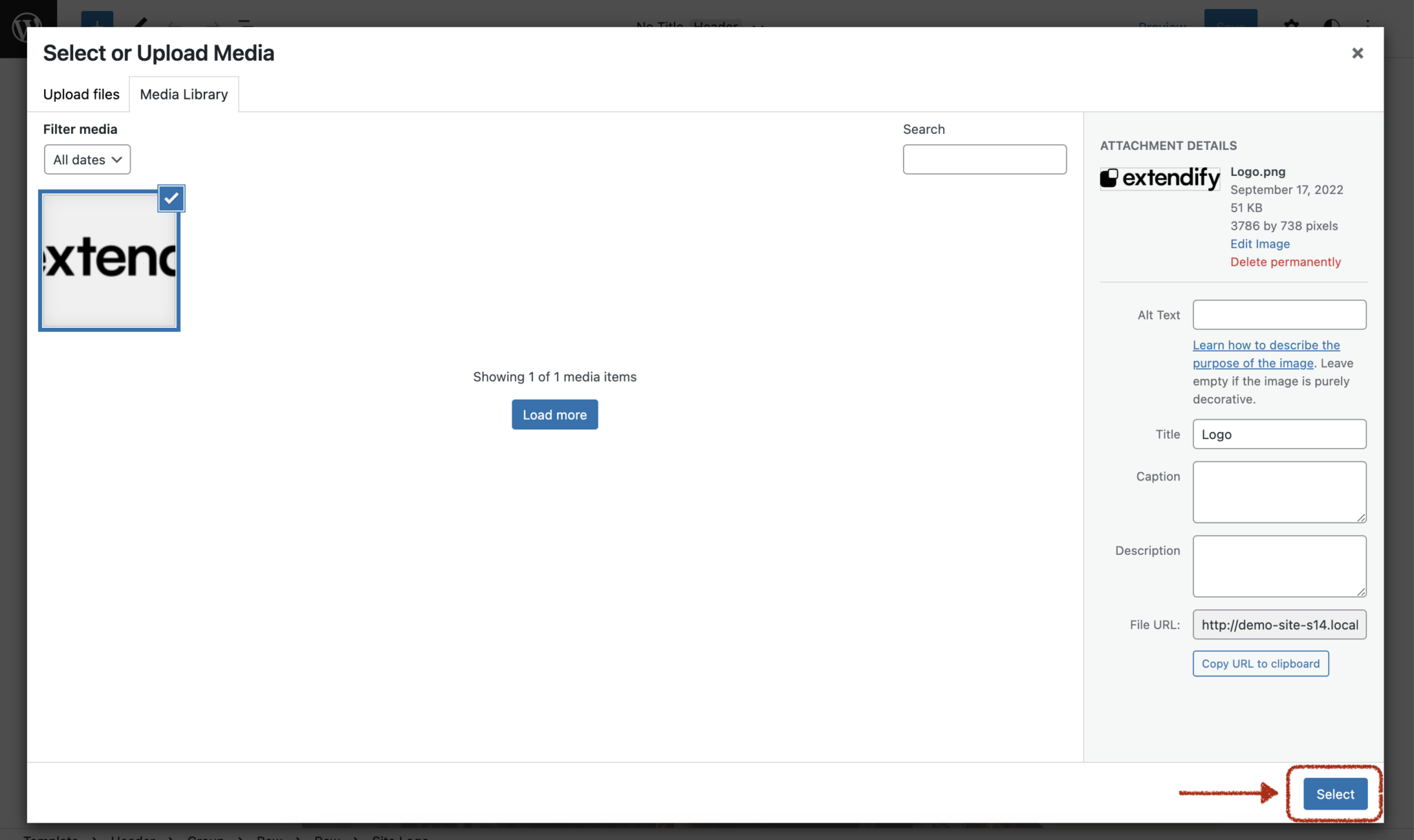 How to add your logo - Extendify